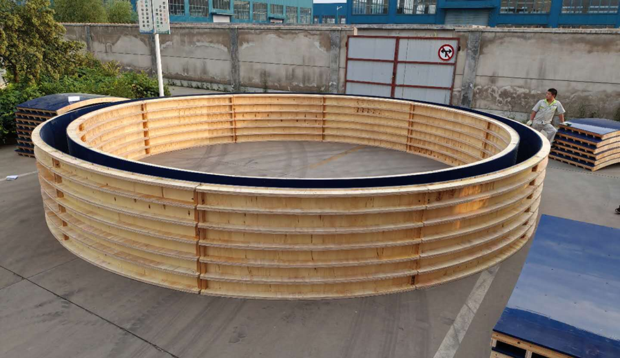 LVL Beam Wood Form Round Wall Water Tank Formwork from China ...